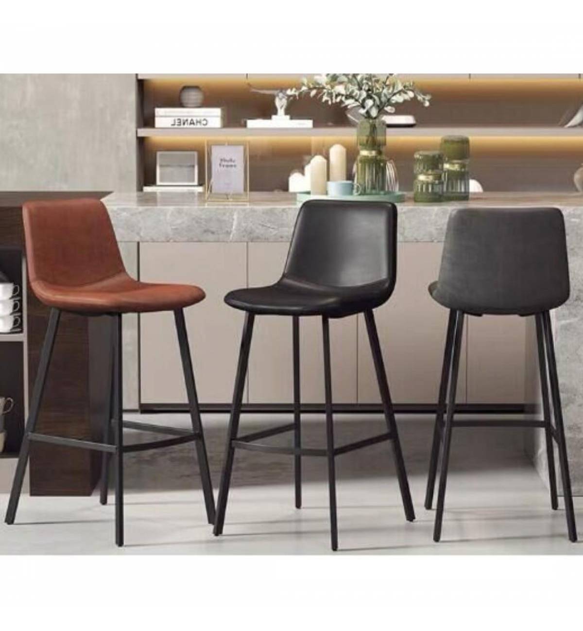CSBC 020 PU High Bar Chairs 实木 吧桌 吧椅 吧凳