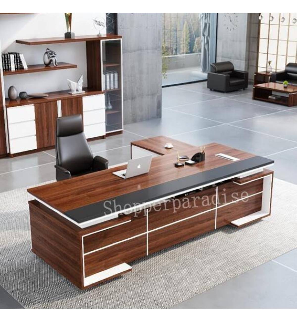 DT 018 Director Table w Swappable Cabinet/Executive Table
