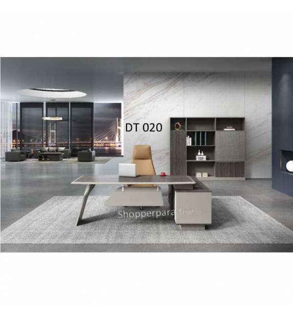DT 020 Director Table w L Shape Cabinet