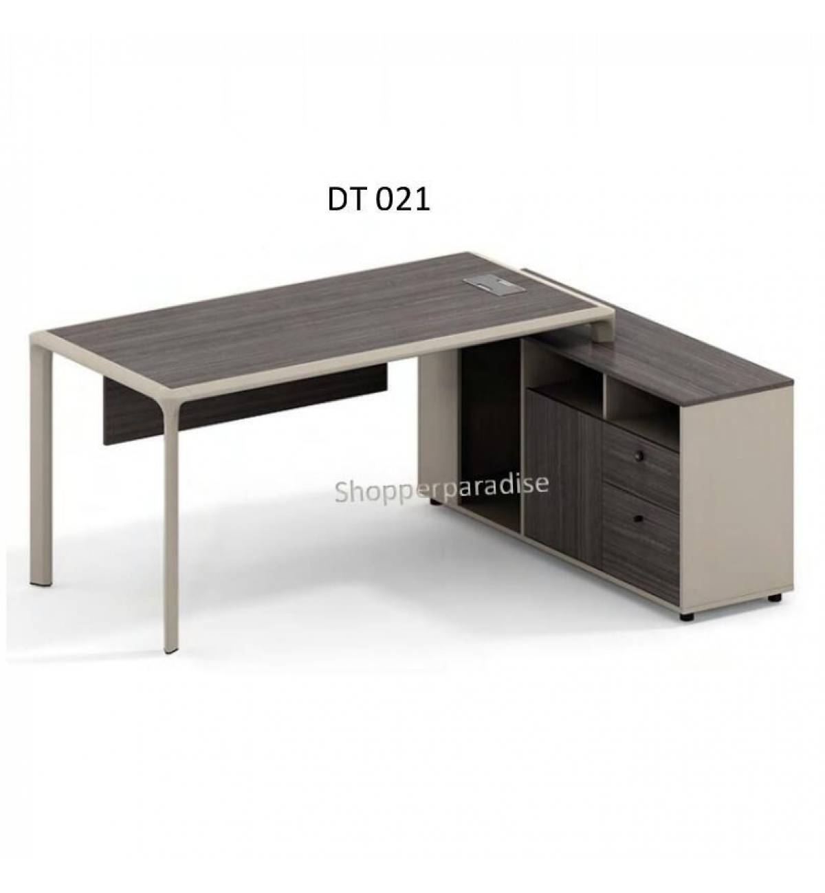 DT 021 Director Table w L Shape Cabinet