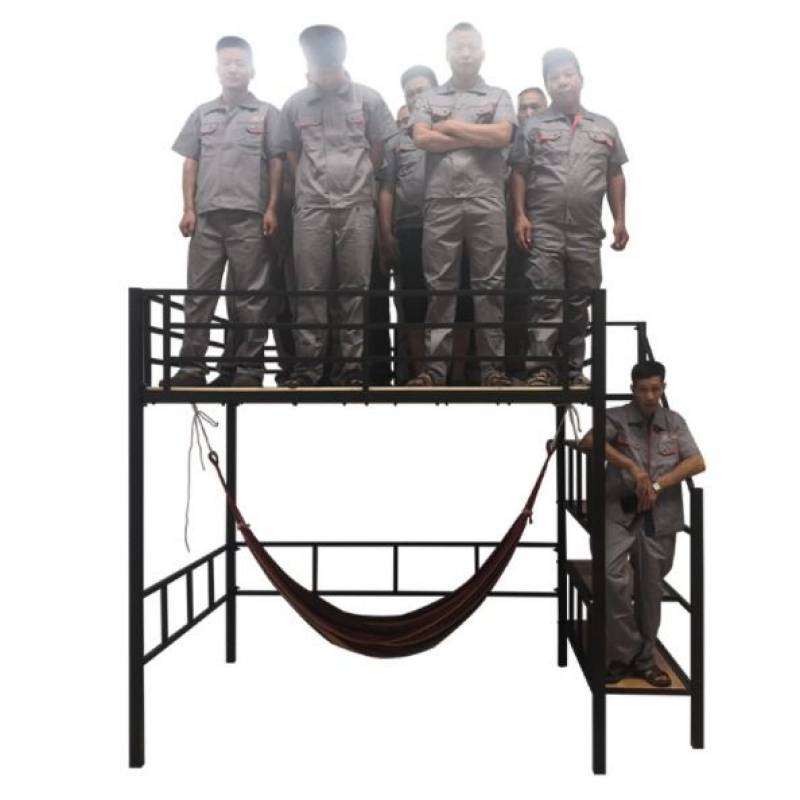 Elevated Double-Layer Upper Bed Frame