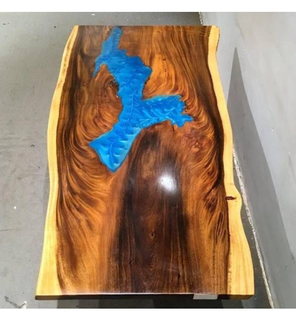 ERW 004, Epoxy Resin Walnut Table, River Resin Walnut Table
