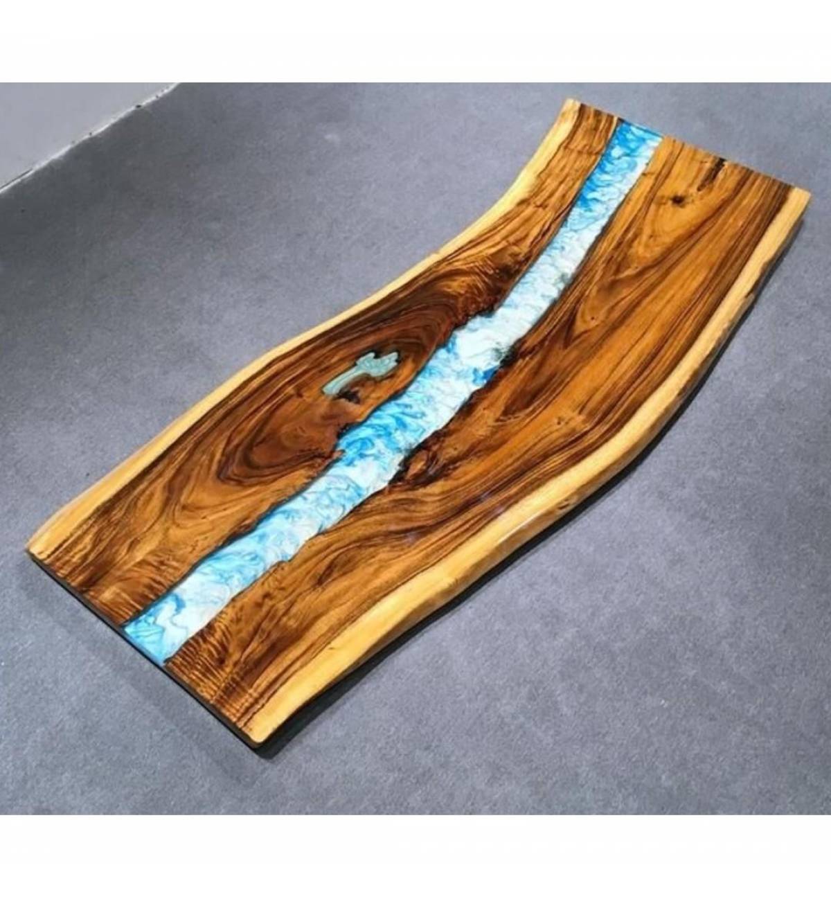 ERW 006, Epoxy Resin Walnut Table, River Resin Walnut Table