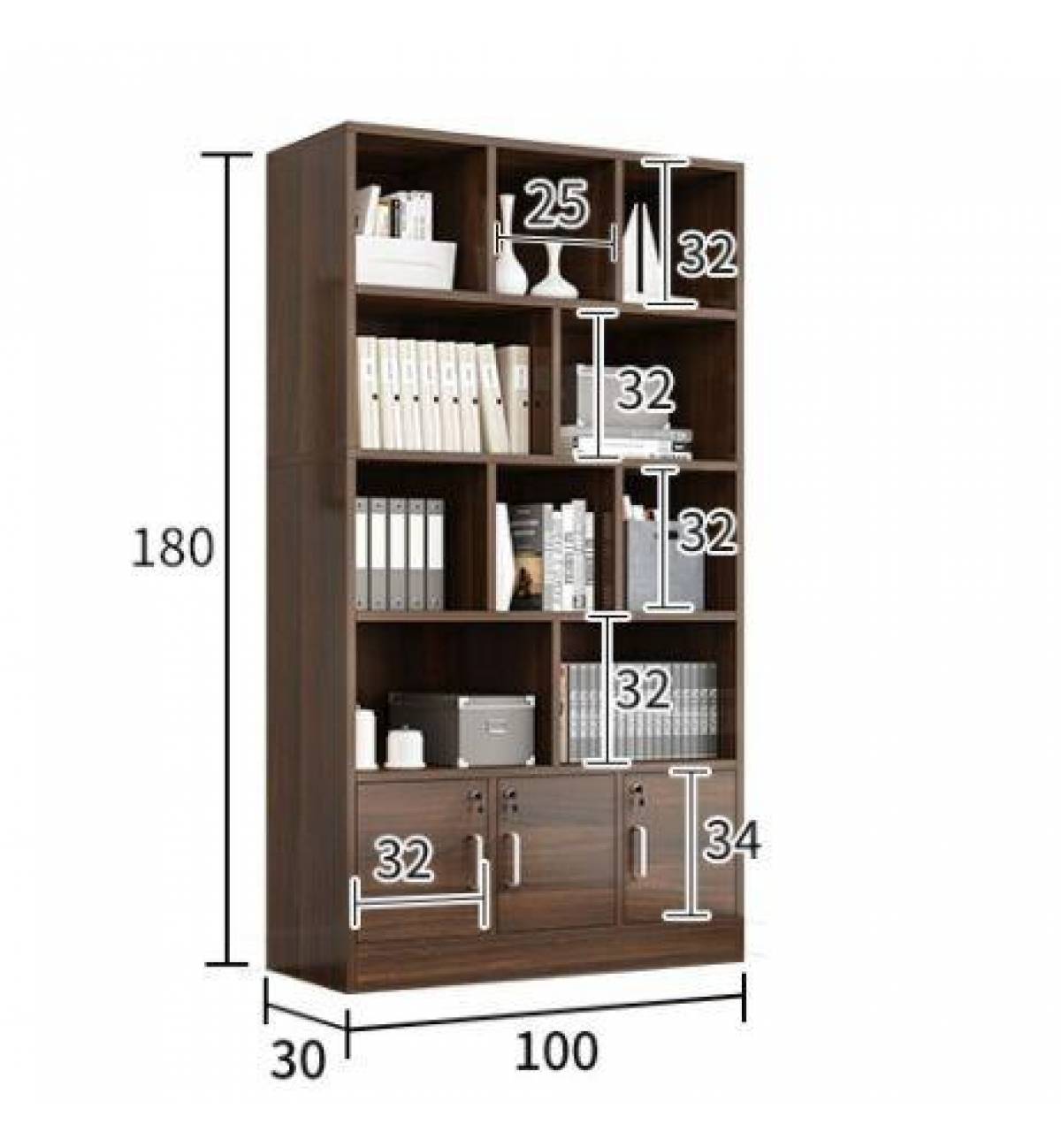 HC 101 Full Height Office Cabinet, Document Cabinet, Display Cabinet