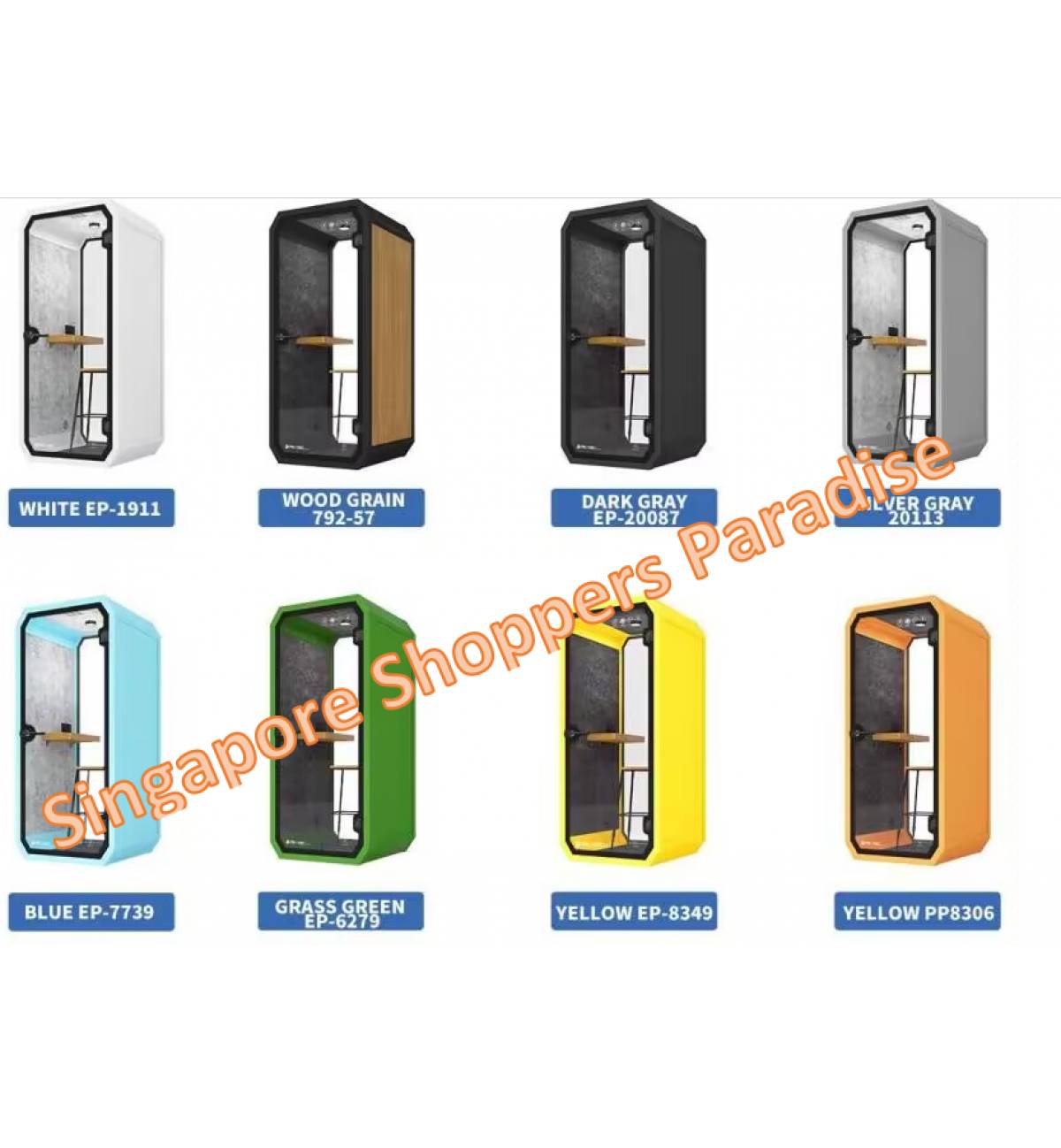 PB Series Oval edge exterior design Single Pax Phone Booth Office Pod ...
