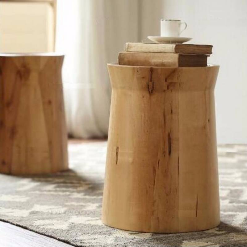 SS 001 Retro Solid Wood Tree Stump Stool