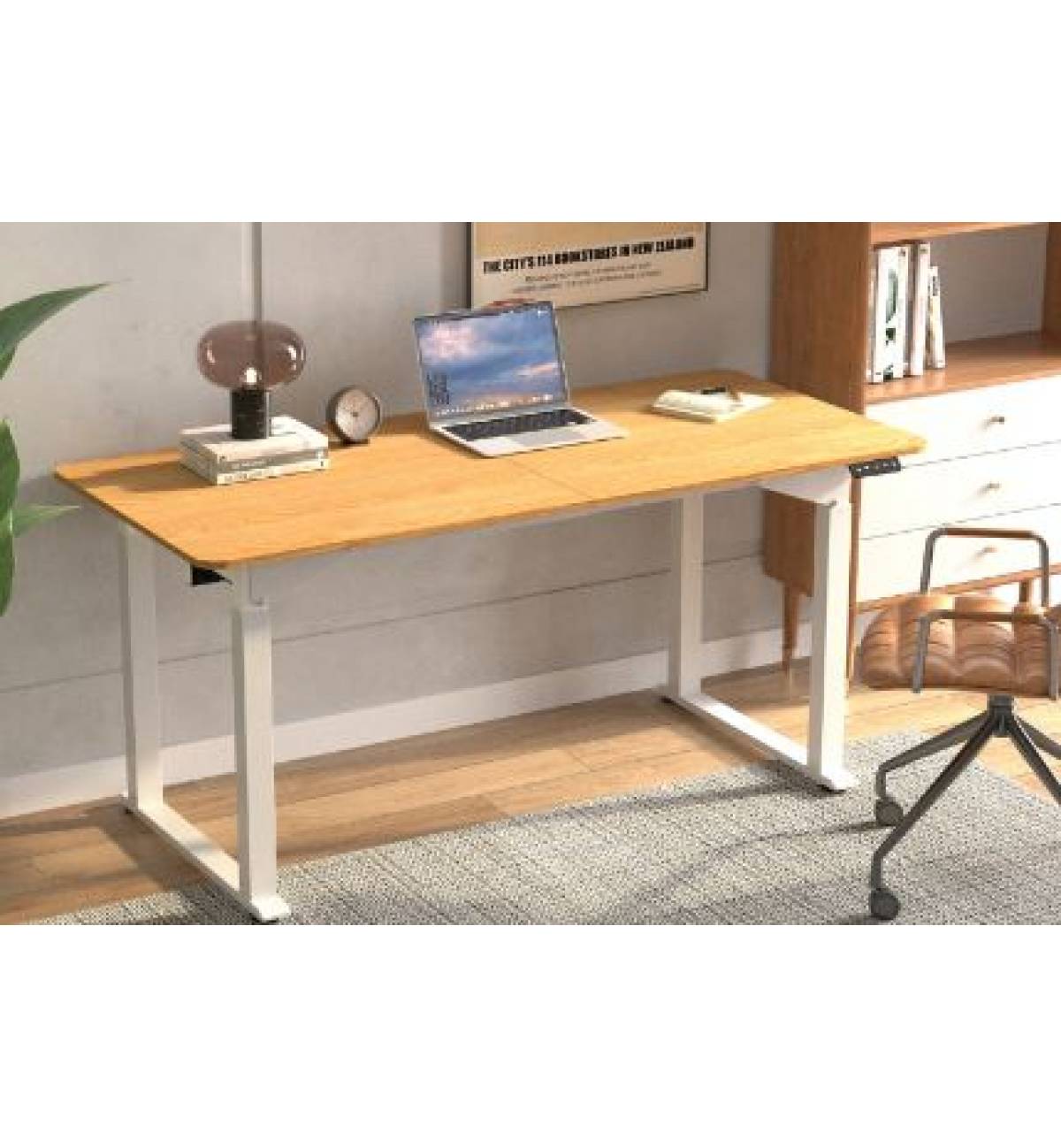 Dual-Workstation Electric Lifting Table Face to Face Computer Table ...