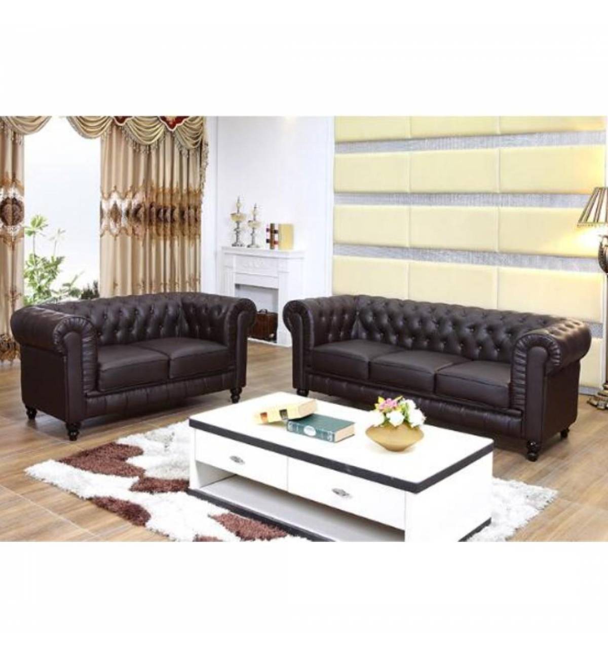 Benjamin Classical 1/2/3 Seater PU Sofa