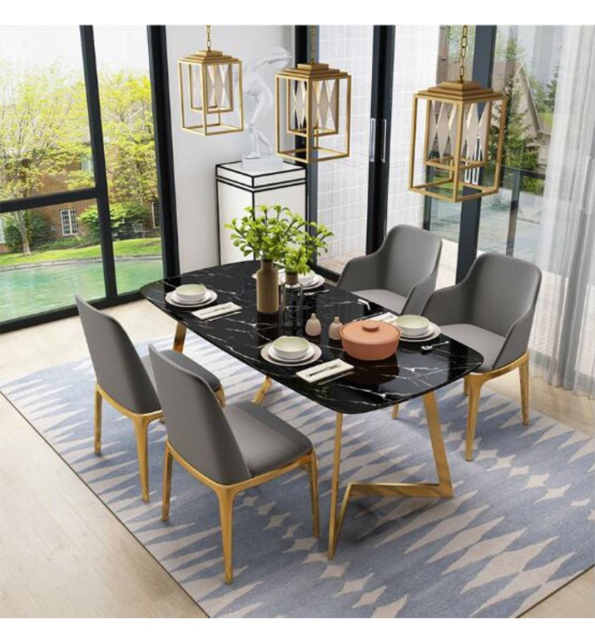 TMDT 13 Marble dining table ,office table, CSC 026, CSC 027 chair
