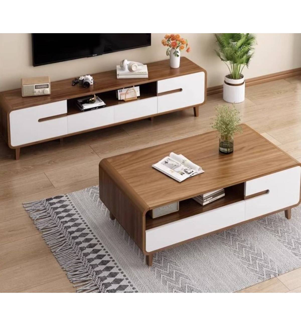 TVS 020 Console Cabinet Solid Wood Chest Of Drawers Bedroom Media ...