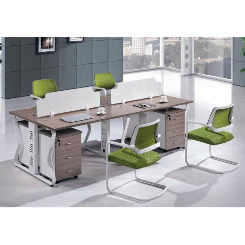 B44 Office Table w Partition/Workstation, System Furniture Cubicle ...
